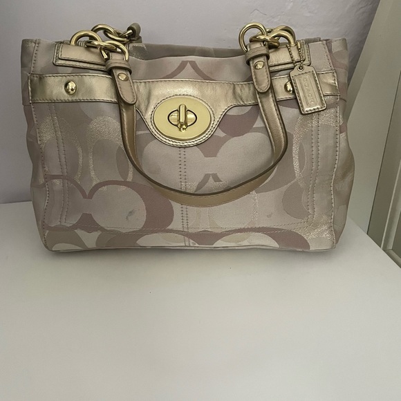 Coach | Bags | Coach Gold Handbag | Poshmark